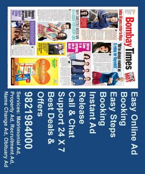 Bombay Times Ad Rates 2026 | Book Ads In Bombay Times, English ...